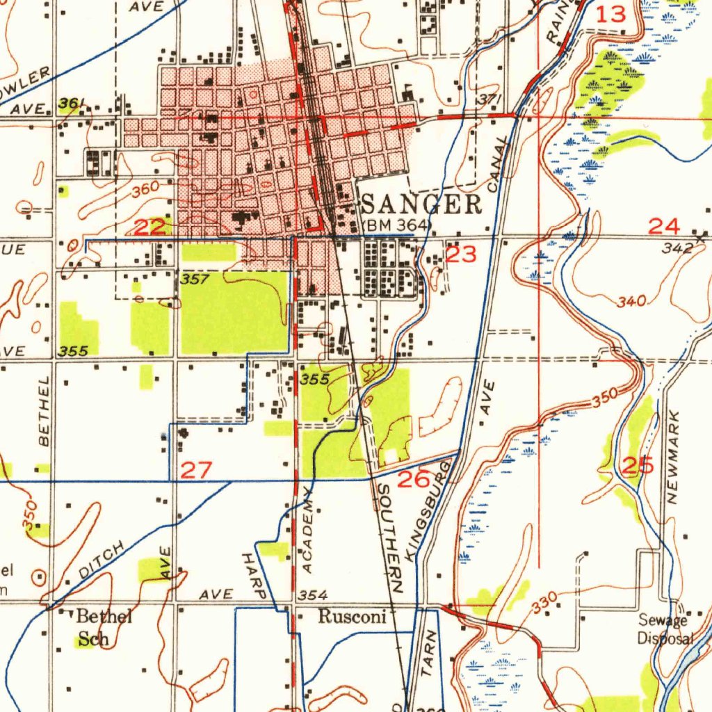 Selma, CA (1946, 62500-Scale) Map by United States Geological Survey ...