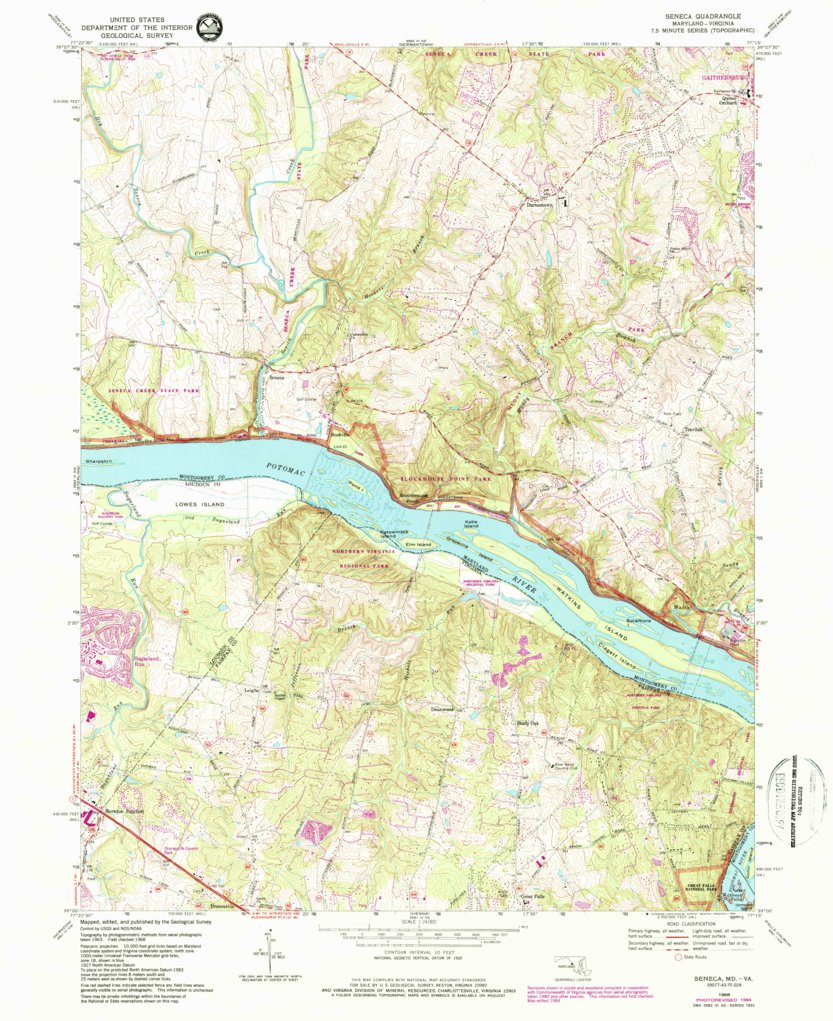 Seneca, MD-VA (1968, 24000-Scale) Map by United States Geological ...