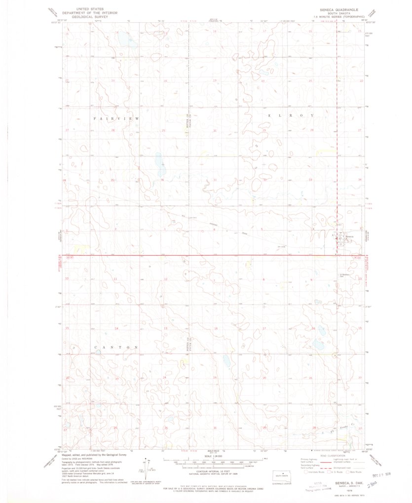 Seneca, SD (1978, 24000-Scale) Map by United States Geological Survey ...