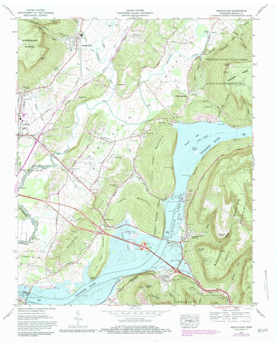 Sequatchie, TN (1970, 24000-Scale) Map by United States Geological ...