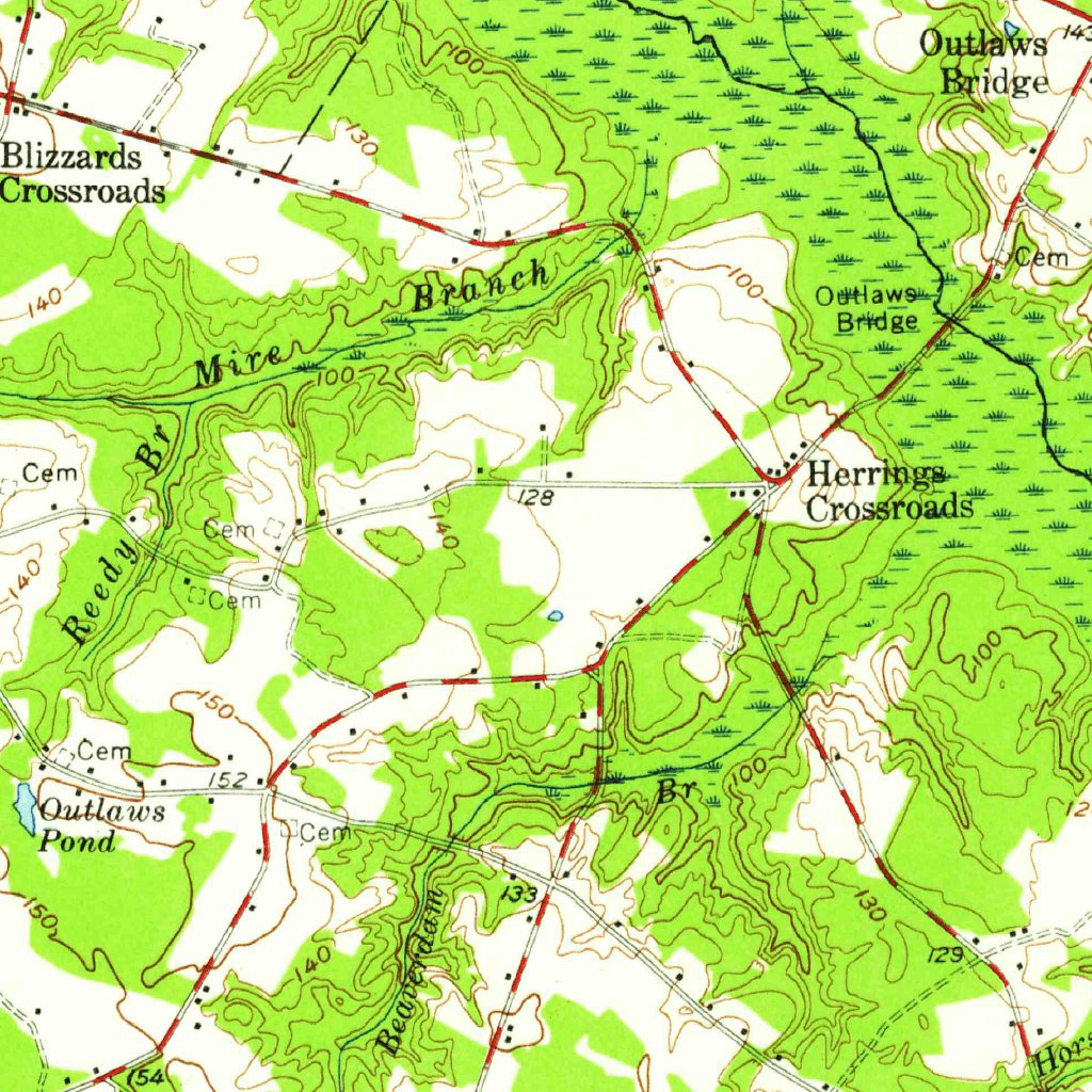 Seven Springs, NC (1957, 62500-Scale) Map by United States Geological ...