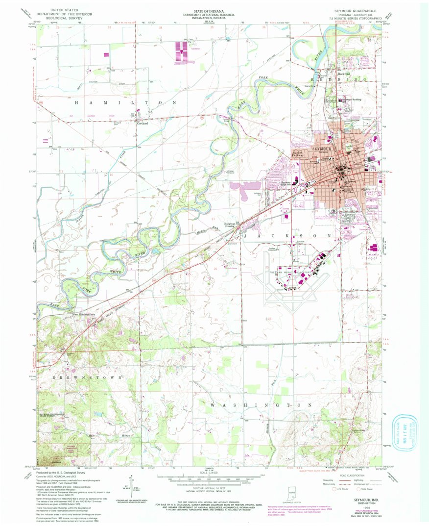 Seymour, IN (1958, 24000-Scale) Map by United States Geological Survey ...
