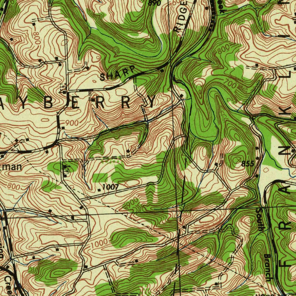 Shamokin, PA (1943, 62500-Scale) Map by United States Geological Survey ...