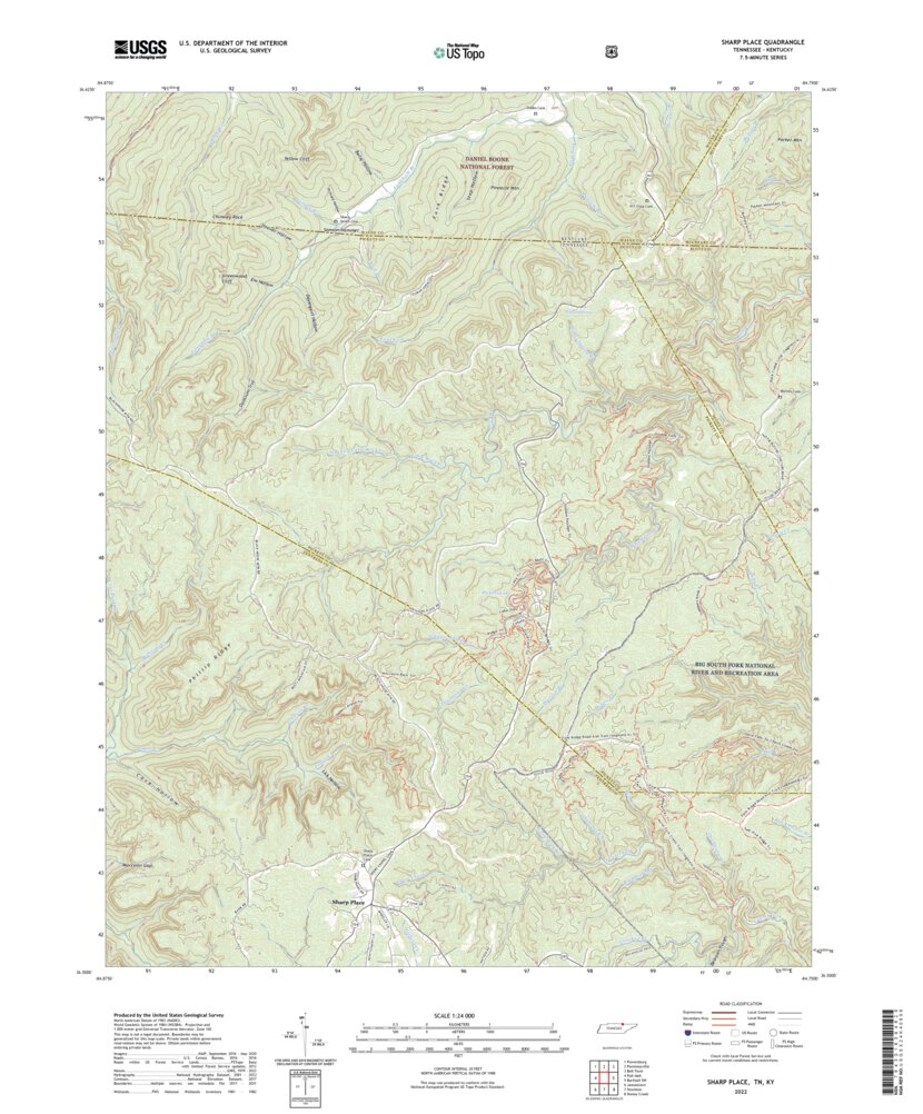 Sharp Place, TN (2022, 24000-Scale) Map by United States Geological ...