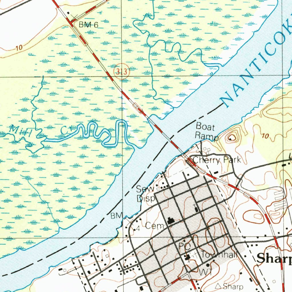 Sharptown, MD-DE (1992, 24000-Scale) Map by United States Geological ...