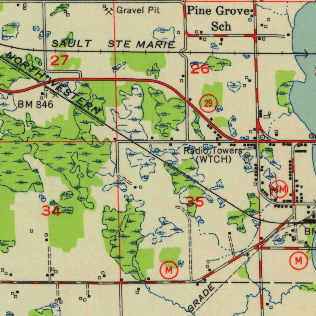 Shawano, WI (1954, 48000-Scale) Map by United States Geological Survey ...