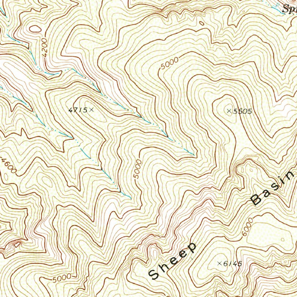 Sheep Basin Mountain, AZ (1972, 24000-Scale) Map by United States ...