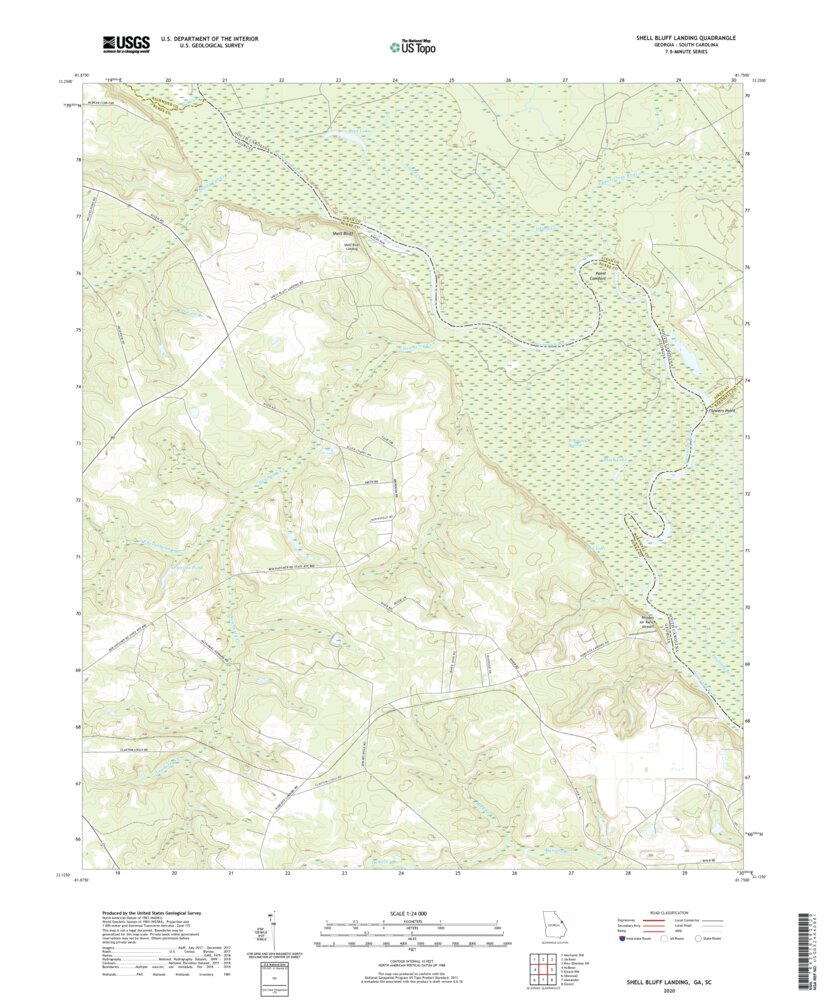 Shell Bluff Landing, GA (2020, 24000-Scale) Map by United States ...
