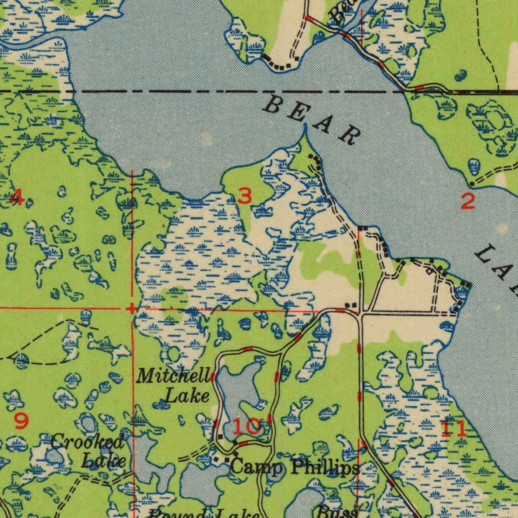 Shell Lake, WI (1951, 48000-Scale) Map by United States Geological ...