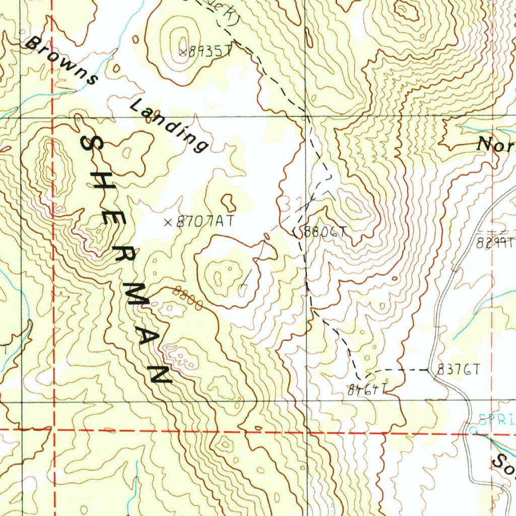 Sherman Mountains West, WY (1987, 24000-Scale) Map by United States ...