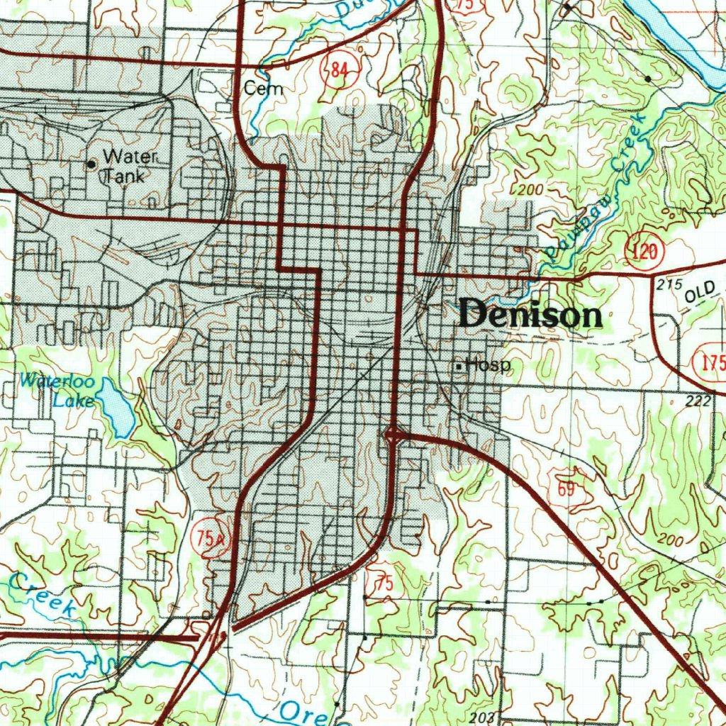 Sherman, TX-OK (1985, 100000-Scale) Map by United States Geological ...