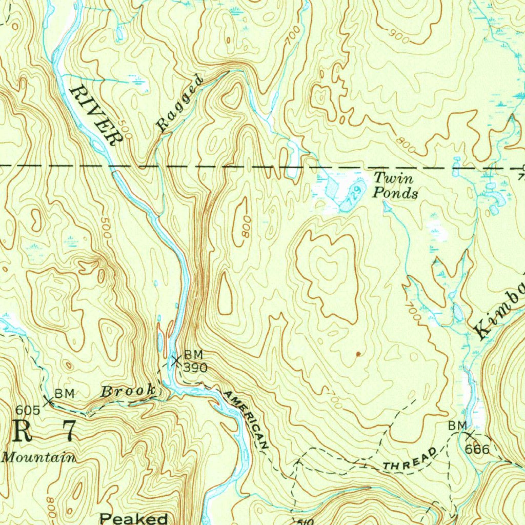 Shin Pond, ME (1954, 62500-Scale) Map by United States Geological ...