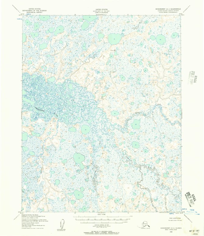 Shishmaref A-1, AK (1950, 63360-Scale) Map by United States Geological ...
