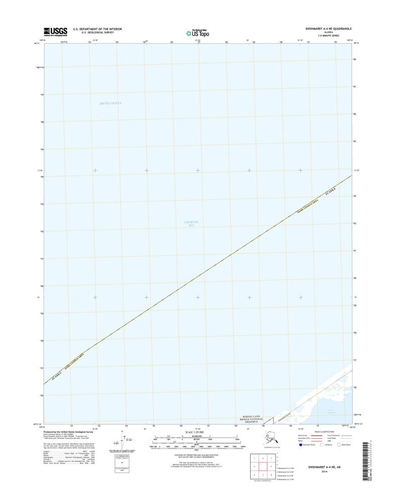 Shishmaref A-4 NE, AK (2014, 25000-Scale) Map by United States ...