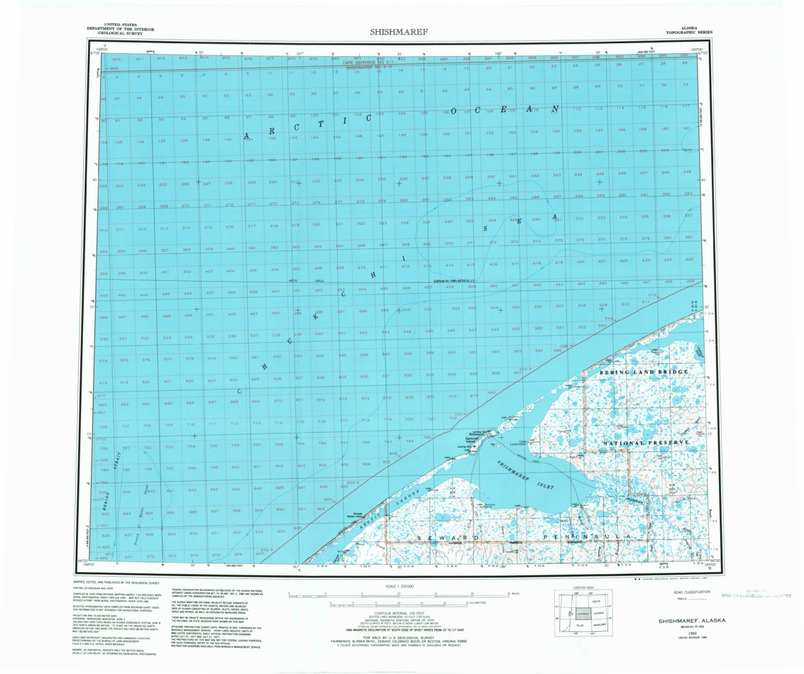 Shishmaref, AK (1950, 250000-Scale) Map by United States Geological ...