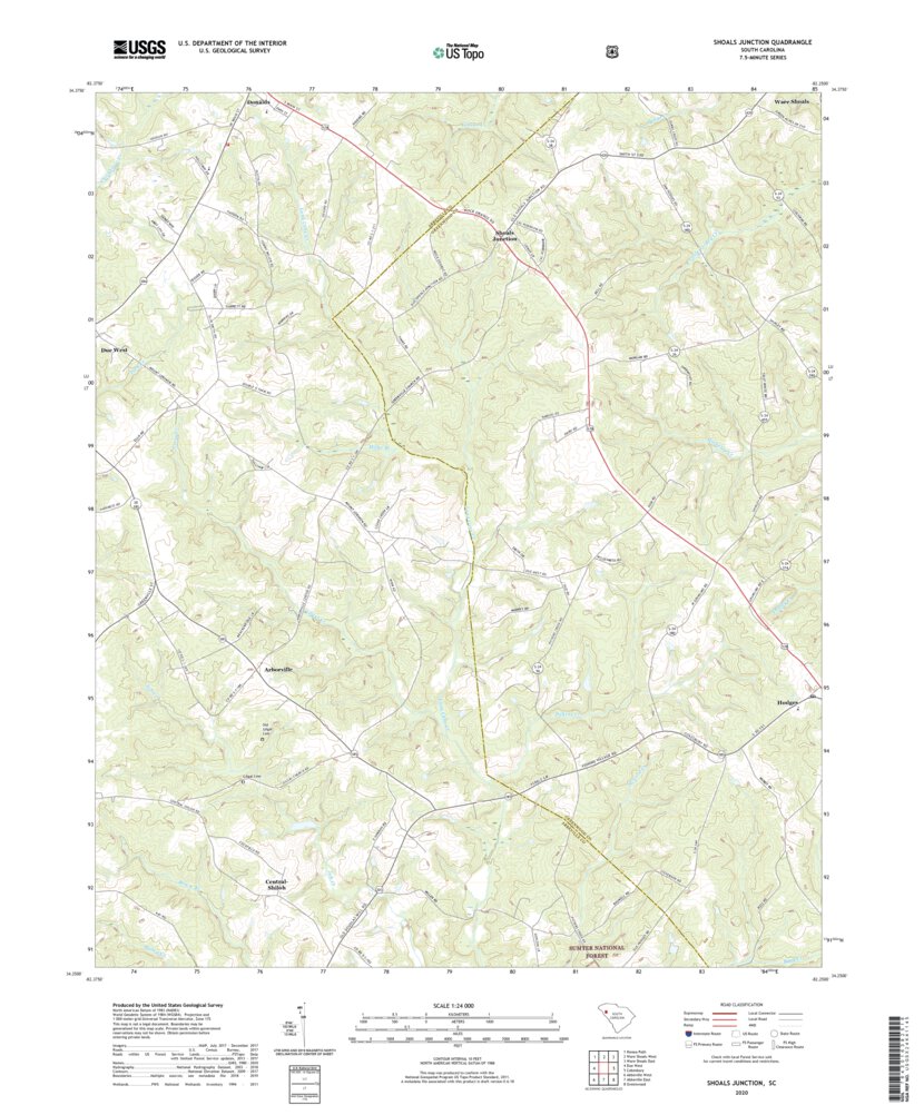 Shoals Junction, SC (2020, 24000-Scale) Map by United States Geological ...