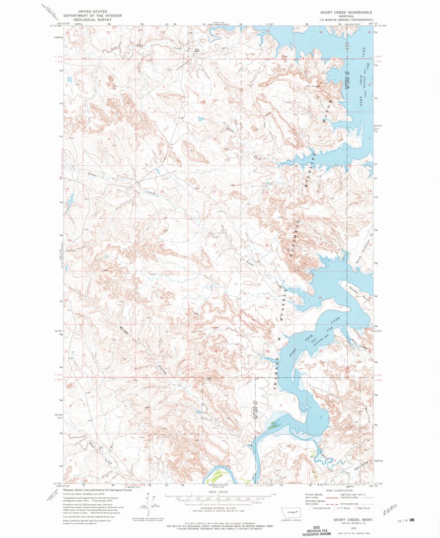 Short Creek, MT (1972, 24000-Scale) Map by United States Geological ...