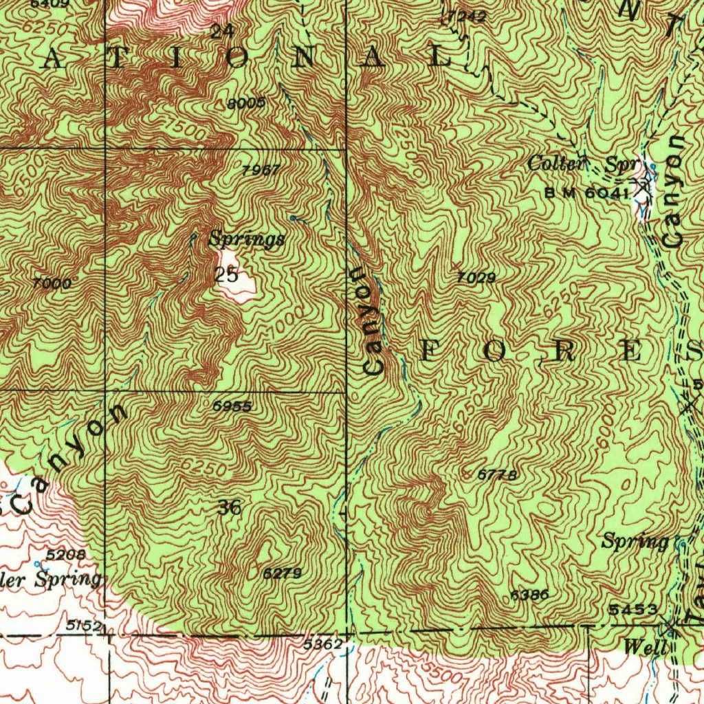 Sierra Bonita Ranch, AZ (1940, 62500-Scale) Map by United States ...