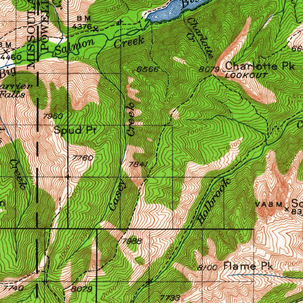 Silvertip, MT (1936, 125000-Scale) Map by United States Geological ...