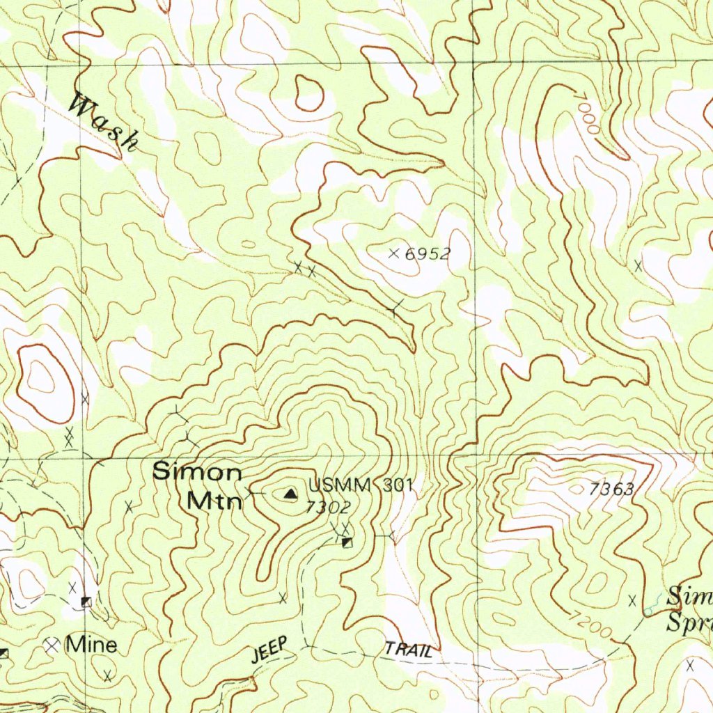 Simon, NV (1979, 24000-Scale) Map by United States Geological Survey ...