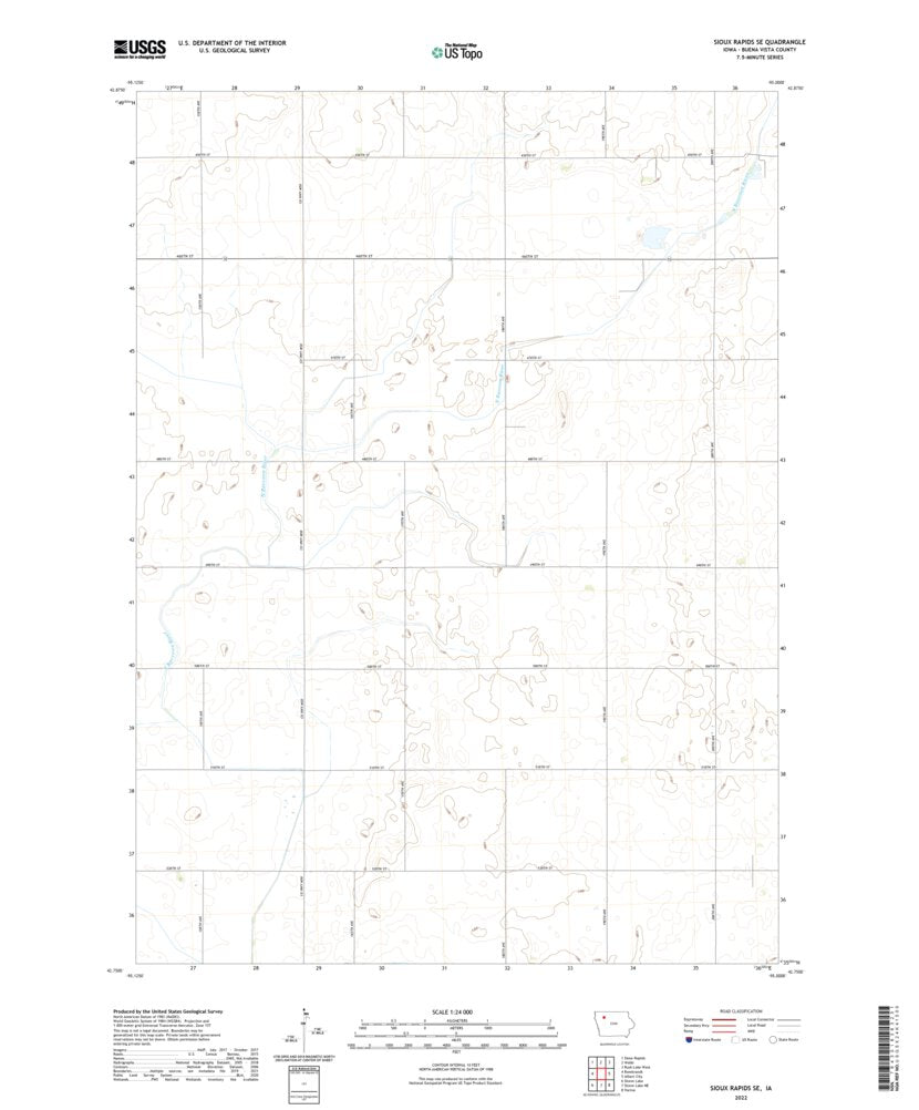 Sioux Rapids SE, IA (2022, 24000-Scale) Map by United States Geological ...
