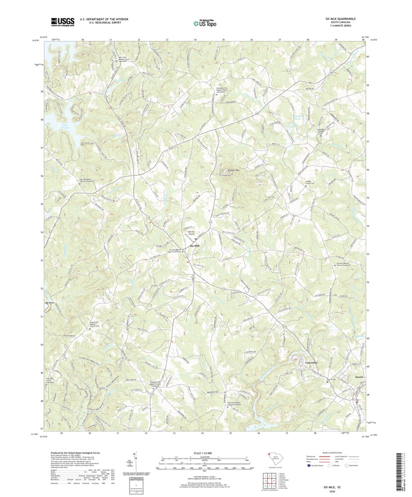 Six Mile, SC (2020, 24000-Scale) Map by United States Geological Survey ...