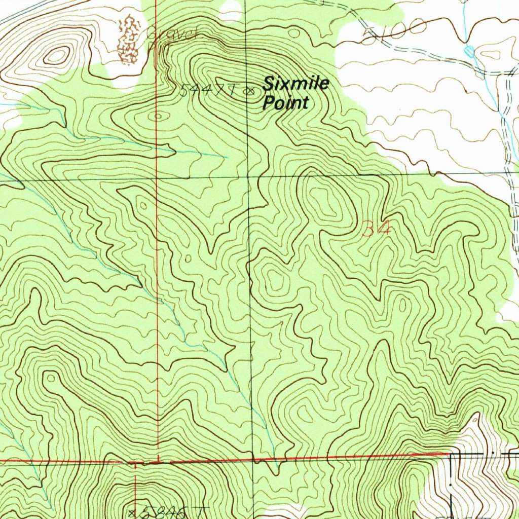 Sixmile Point, UT (1986, 24000-Scale) Map by United States Geological ...
