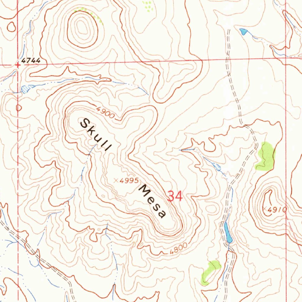 Skull Mesa, NM (1966, 24000-Scale) Map by United States Geological ...