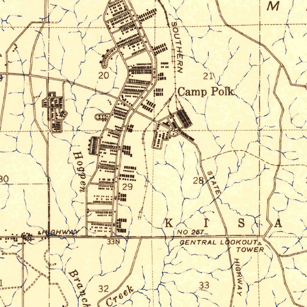 Slagle, LA (1941, 62500-Scale) Map by United States Geological Survey ...