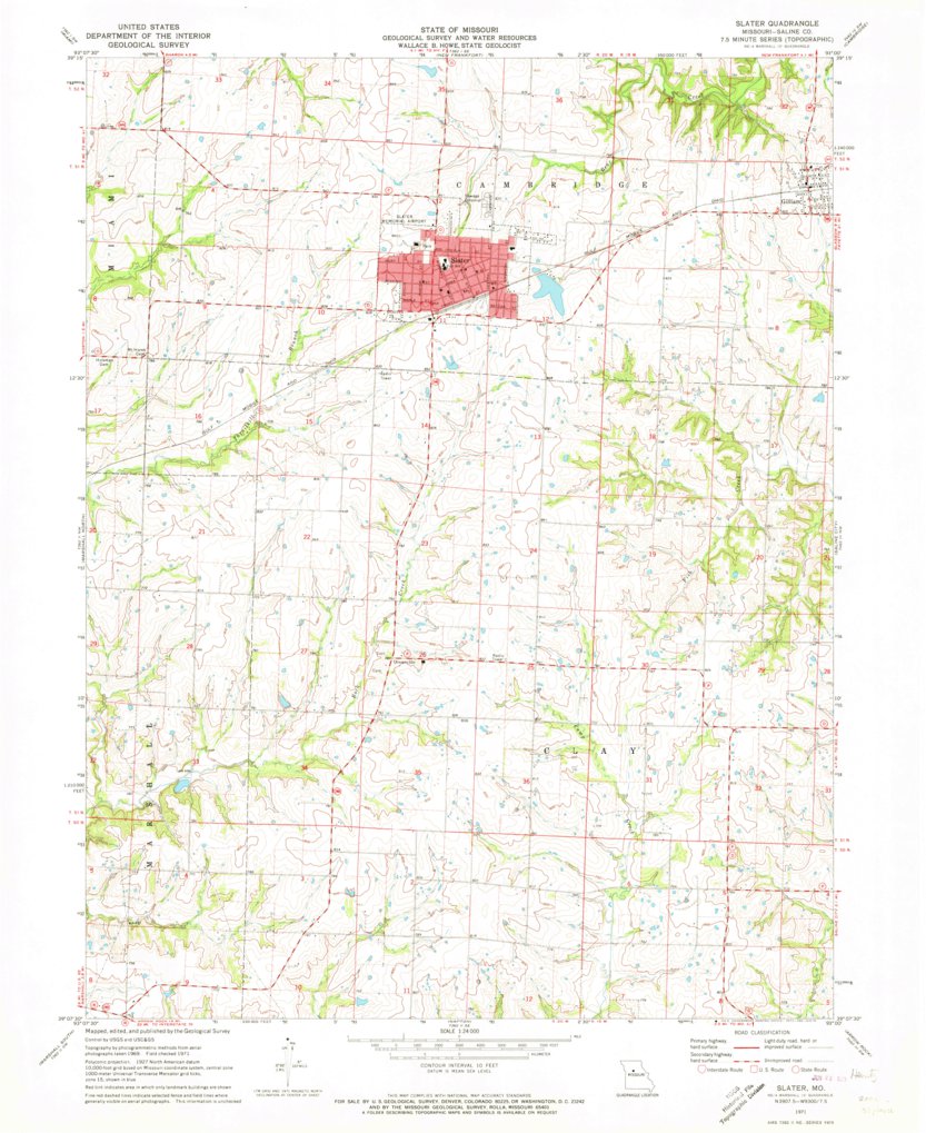 Slater, MO (1971, 24000-Scale) Map by United States Geological Survey ...
