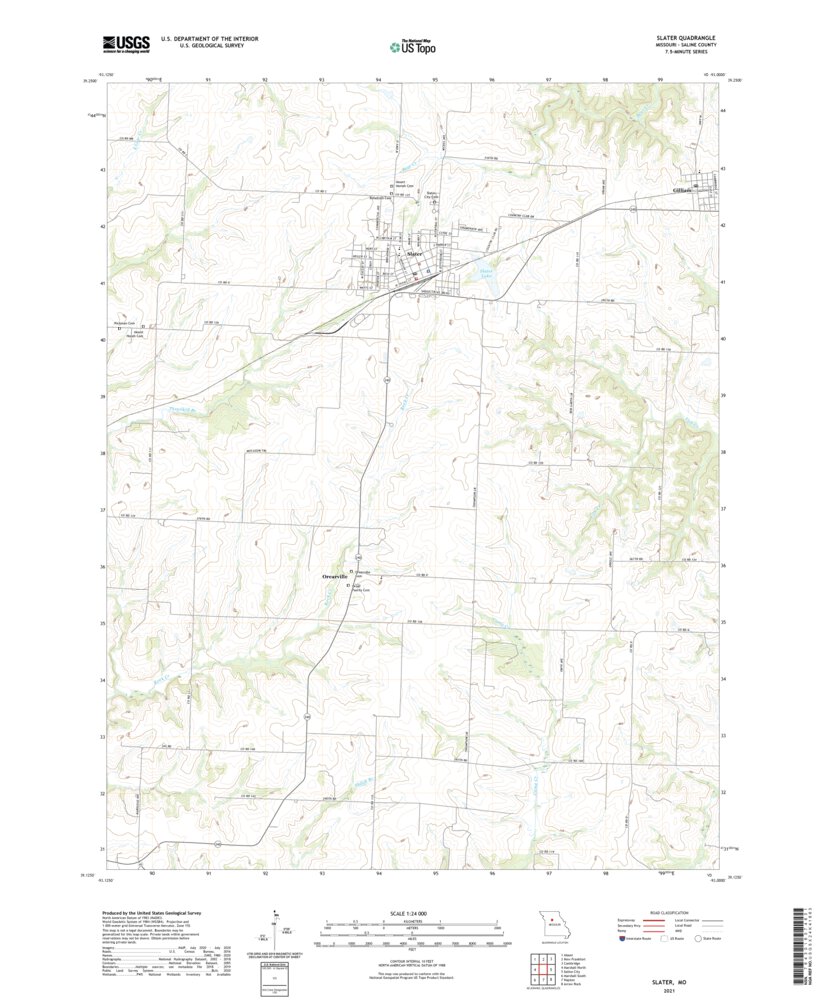 Slater, MO (2021, 24000-Scale) Map by United States Geological Survey ...