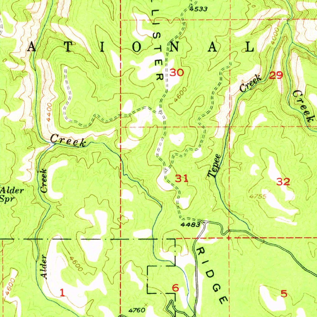 Sled Springs, OR (1957, 62500-Scale) Map by United States Geological ...