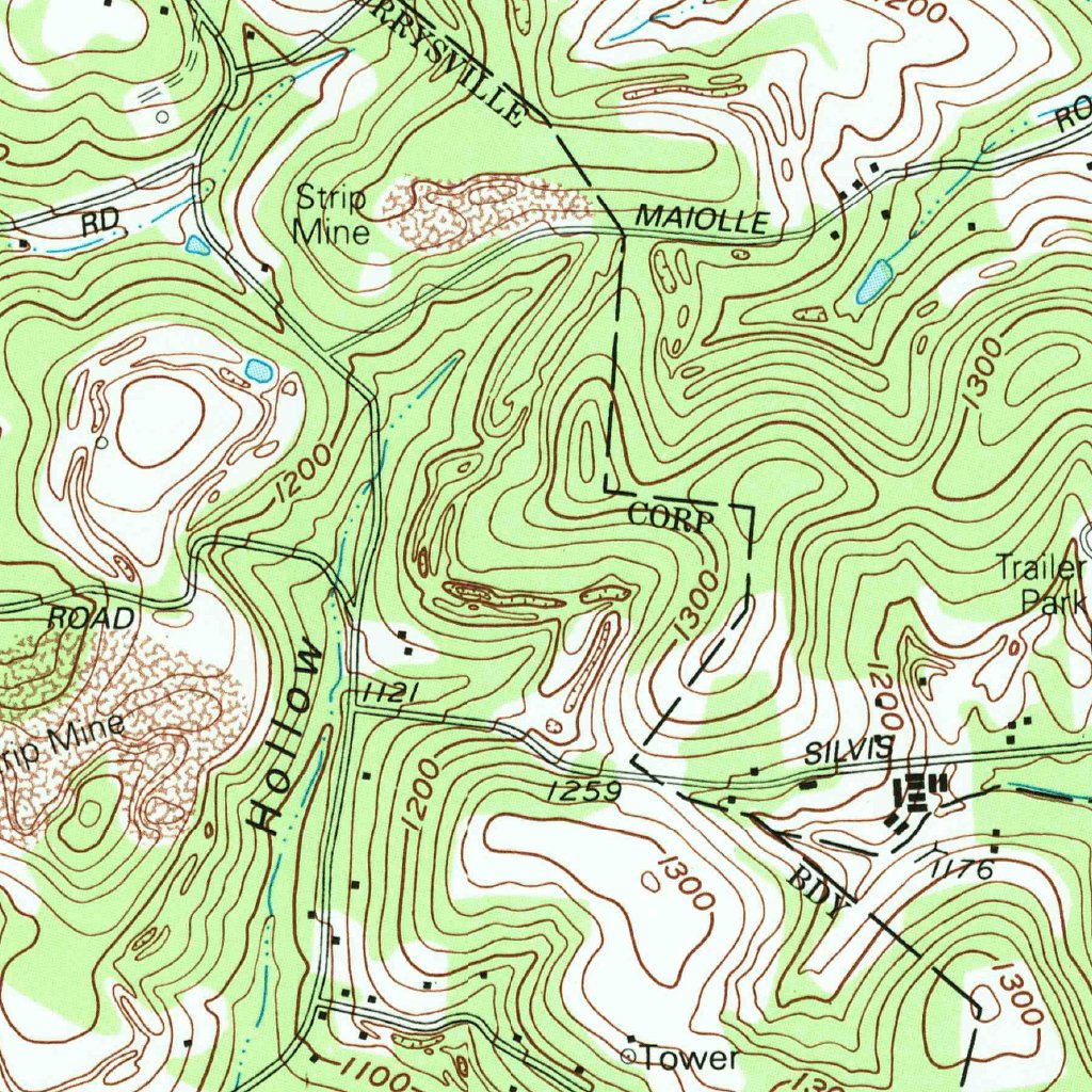 Slickville, PA (1993, 24000-Scale) Map by United States Geological ...