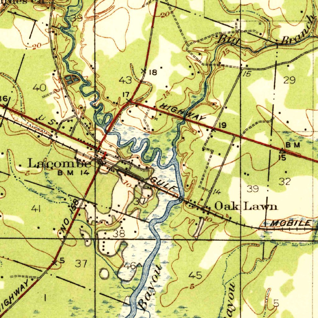 Slidell, LA-MS (1935, 62500-Scale) Map by United States Geological ...