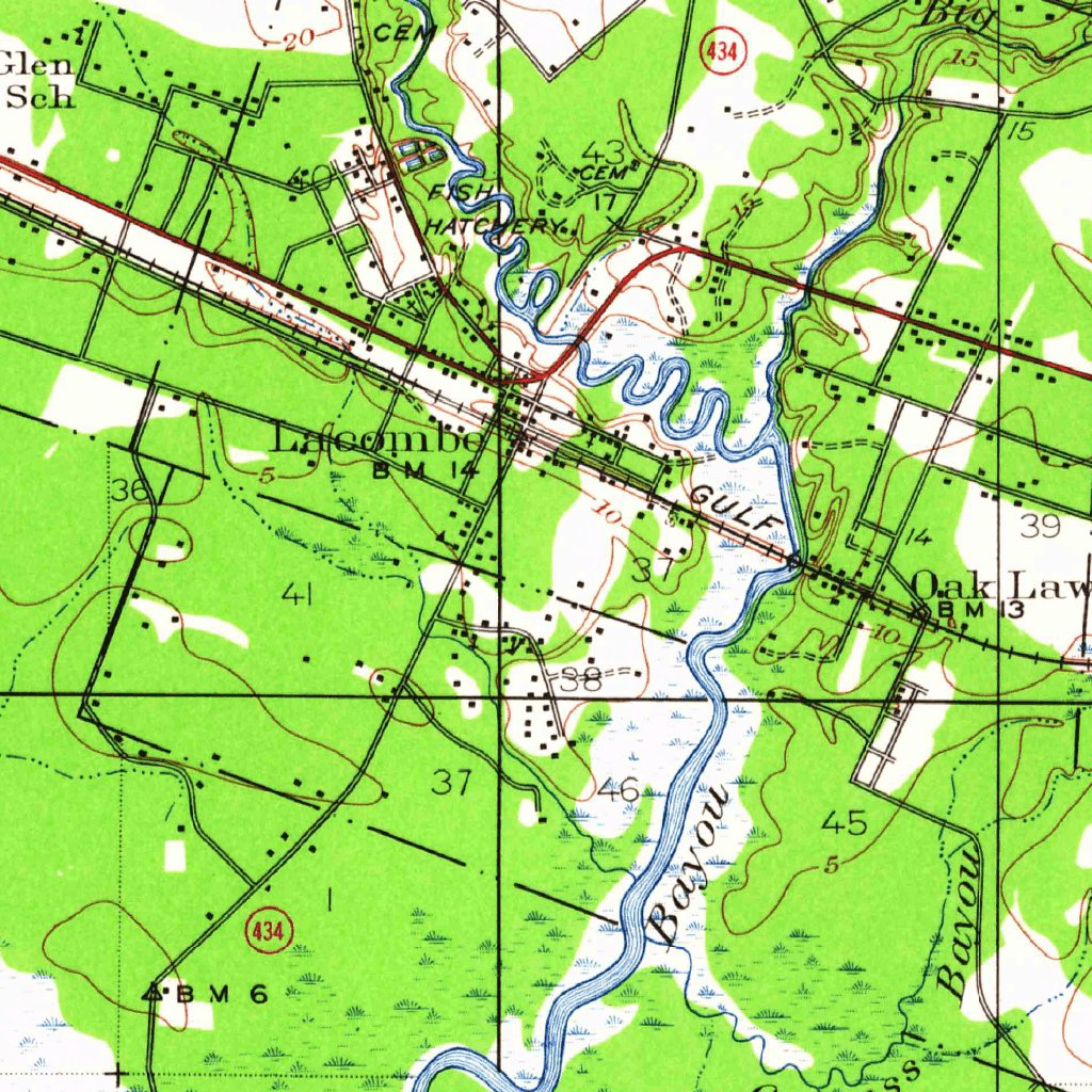 Slidell, LA-MS (1950, 62500-Scale) Map by United States Geological ...