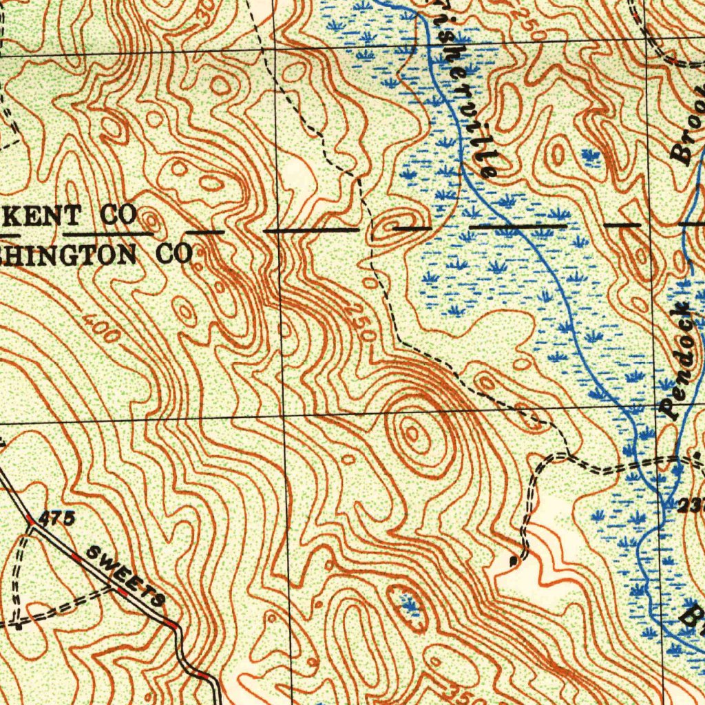 Slocum, RI (1950, 25000-Scale) Map by United States Geological Survey ...