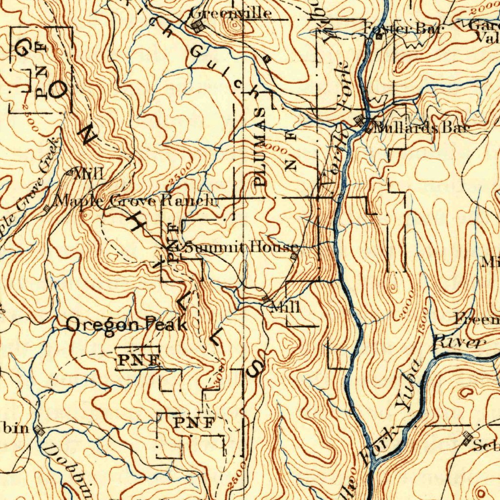 Smartsville, CA (1895, 125000-Scale) Map by United States Geological ...