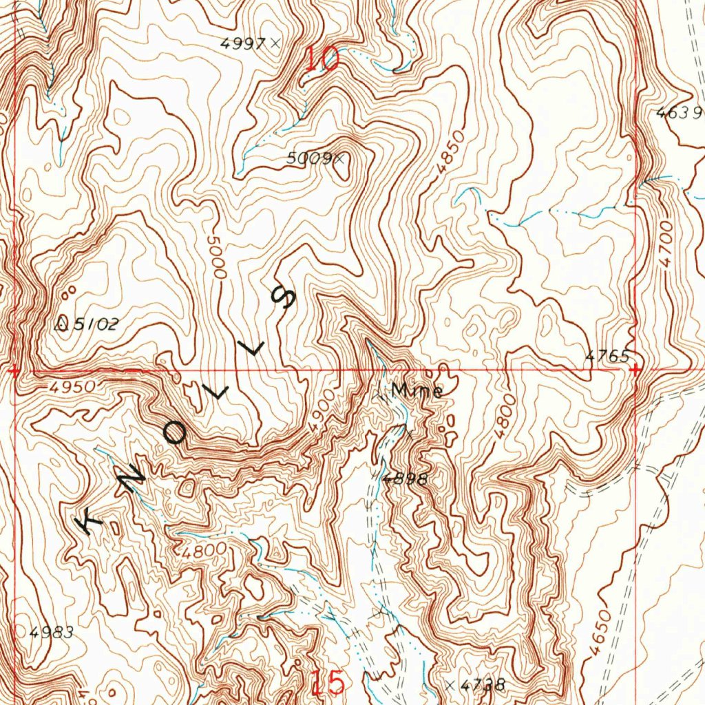 Smelter Knolls East, UT (1971, 24000-Scale) Map by United States ...
