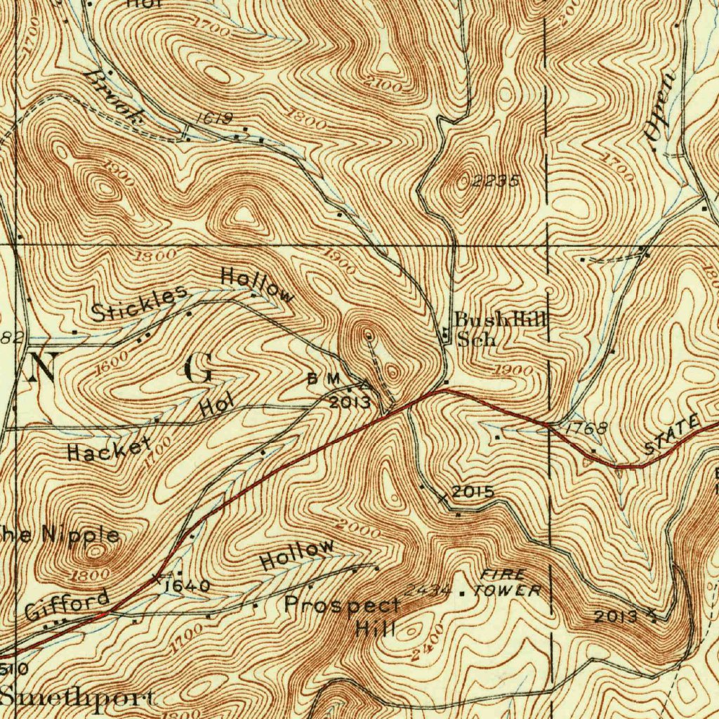 Smethport, PA-NY (1937, 62500-Scale) Map by United States Geological ...