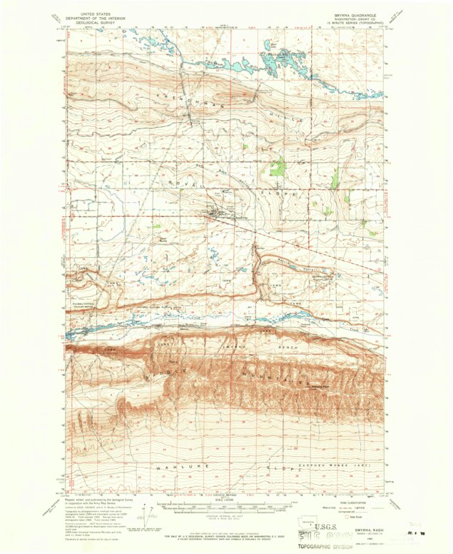 Smyrna, WA (1965, 62500-Scale) Map by United States Geological Survey ...