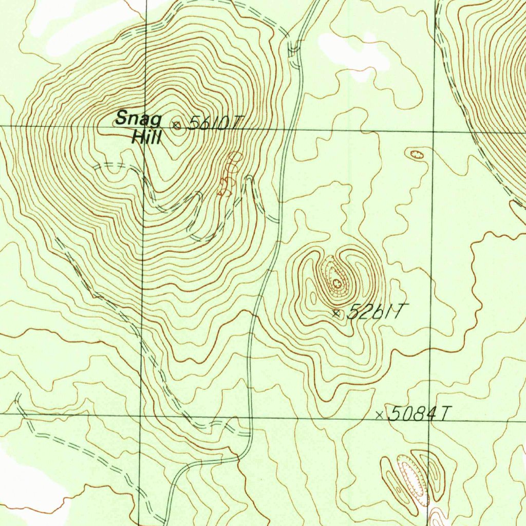 Snag Hill, CA (1990, 24000-Scale) Map by United States Geological ...