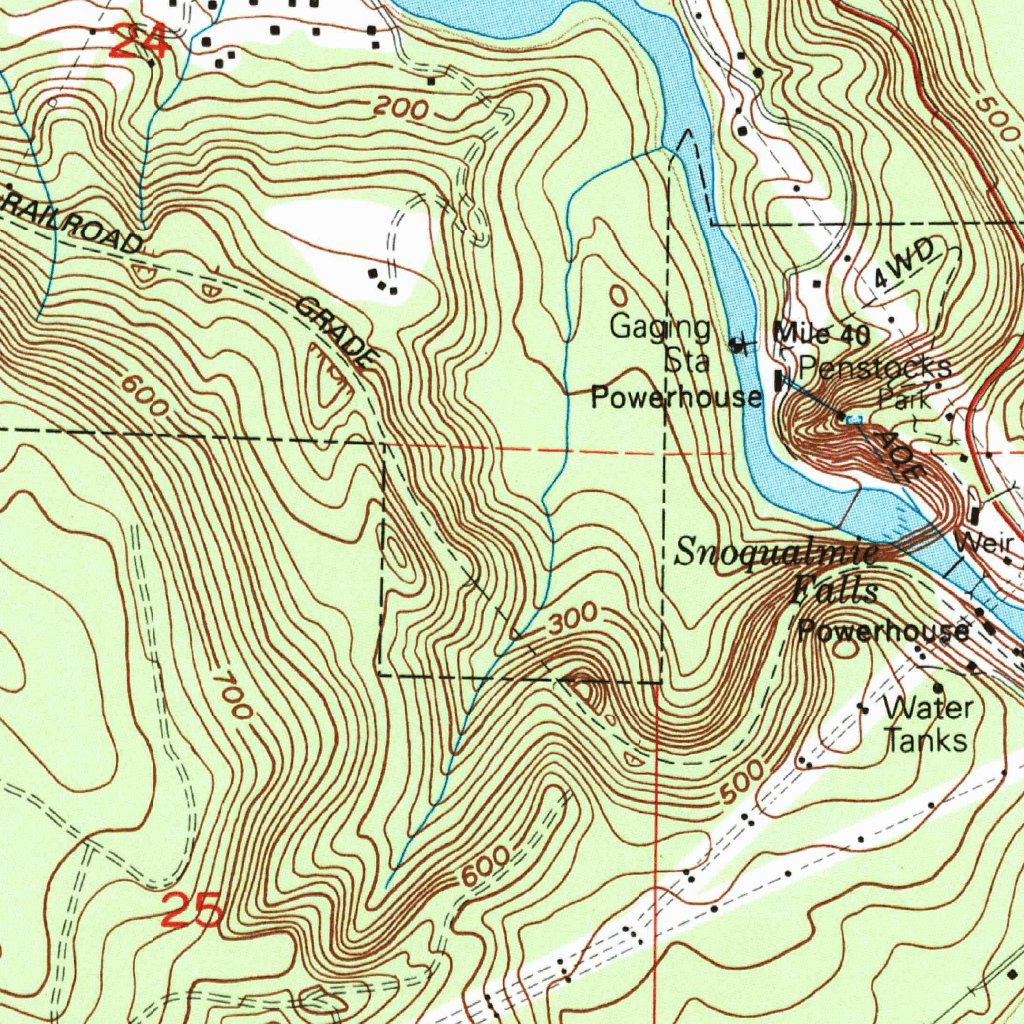 Snoqualmie, WA (1993, 24000-Scale) Map by United States Geological ...
