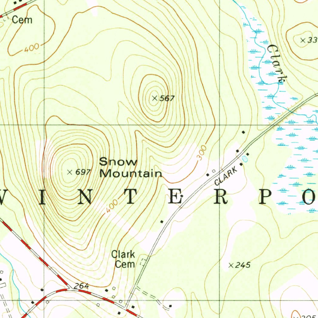 Snow Mountain, ME (1982, 24000-Scale) Map by United States Geological ...