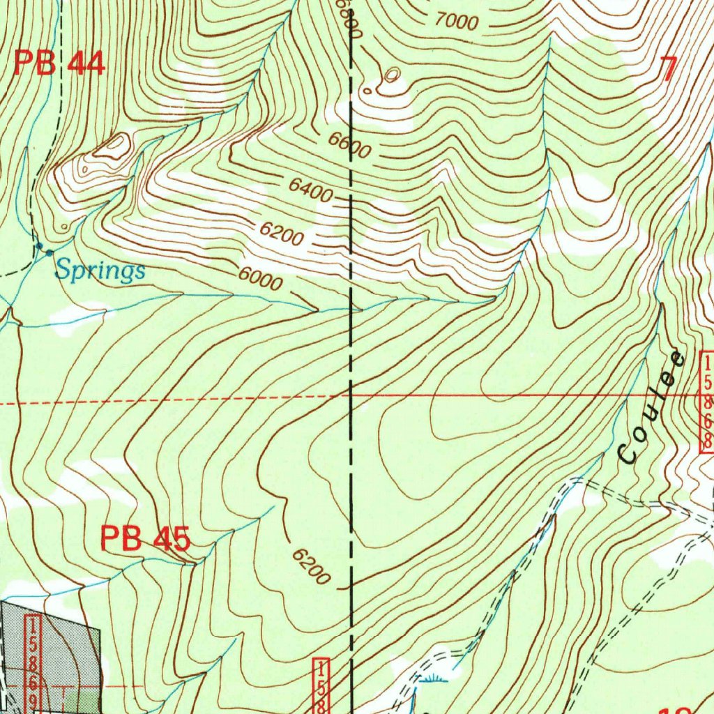 Snow Saucer Coulee, MT (1995, 24000-Scale) Map by United States ...