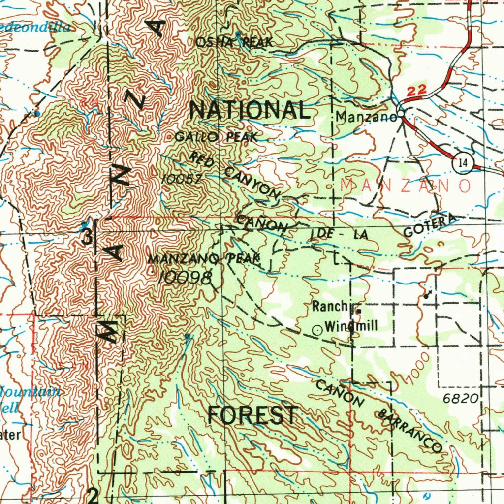 Socorro, NM (1954, 250000-Scale) Map by United States Geological Survey ...