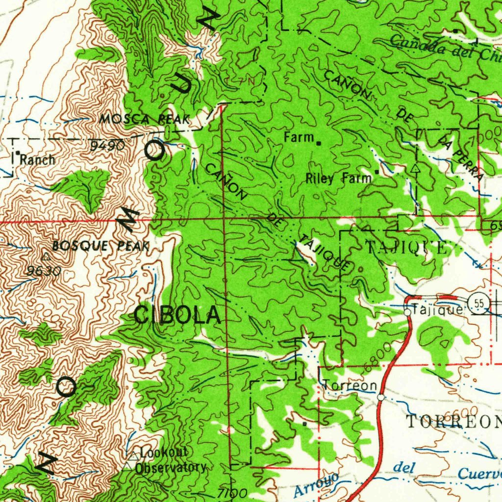Socorro, NM (1962, 250000-Scale) Map by United States Geological Survey ...