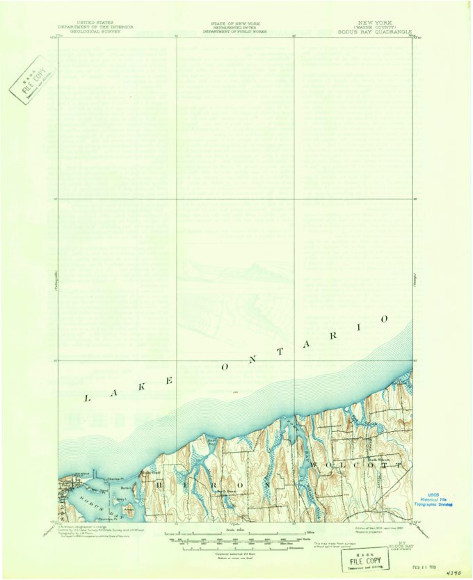 Sodus Bay, NY (1902, 62500-Scale) Map by United States Geological ...