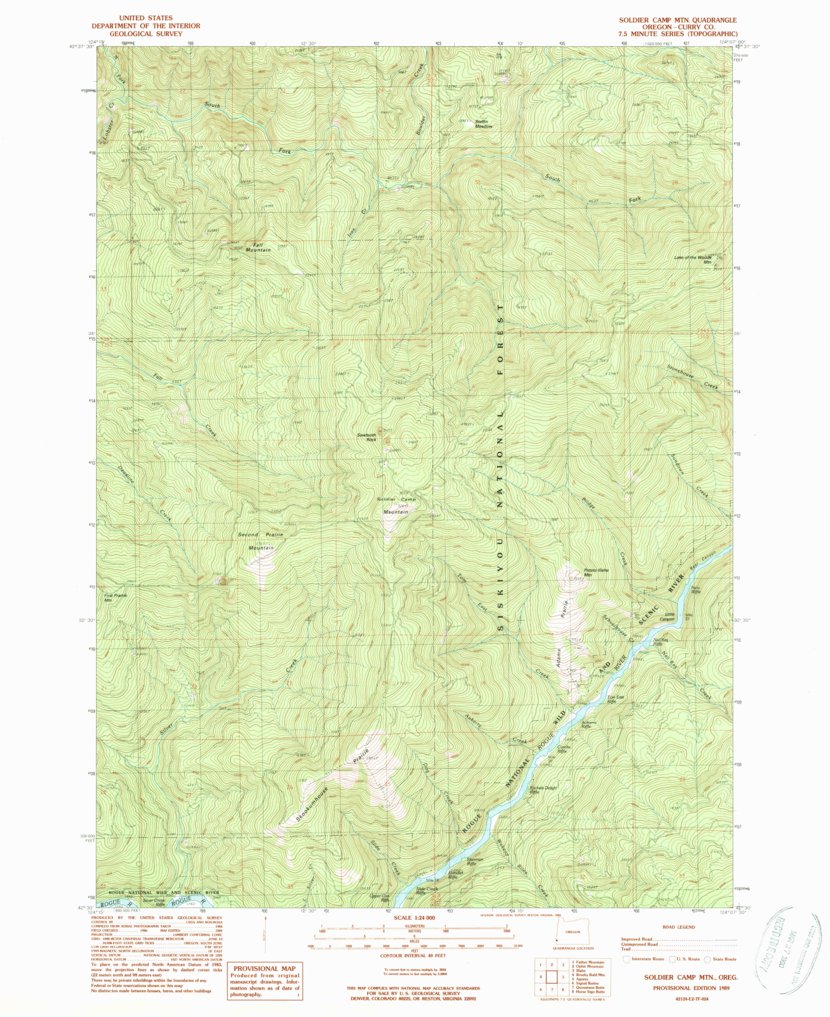 Soldier Camp Mountain, OR (1989, 24000-Scale) Map by United States ...