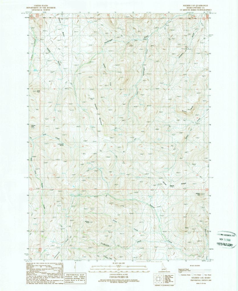 Soldier Cap, ID (1989, 24000-Scale) Map by United States Geological ...