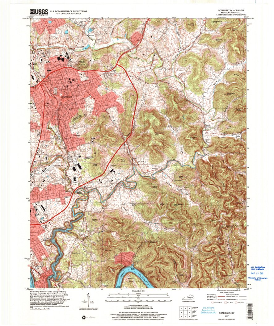 Somerset, KY (1997, 24000-Scale) Map by United States Geological Survey ...